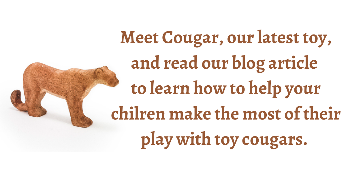 Playing with Cougar - Mr Fox Crafts - handmade wooden toys and collectibles